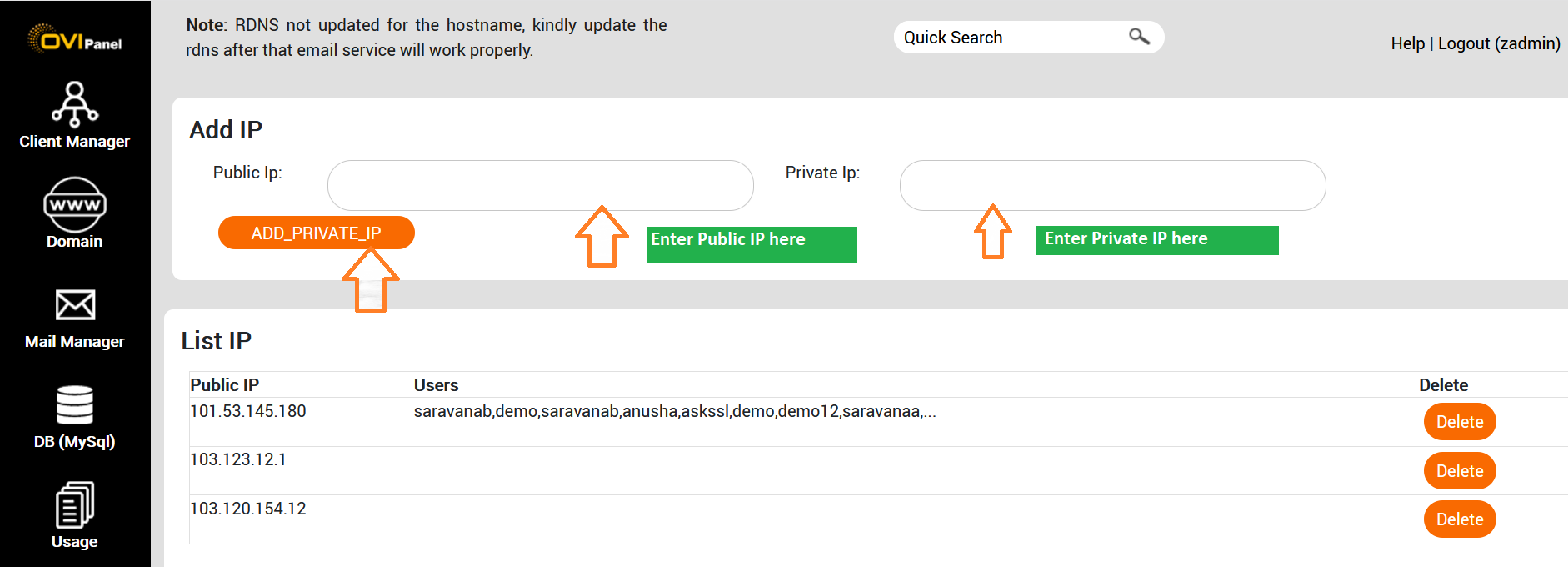 How to Add IP in ACP?