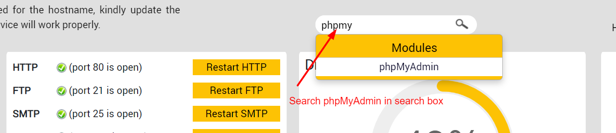 How to access phpMyAdmin?