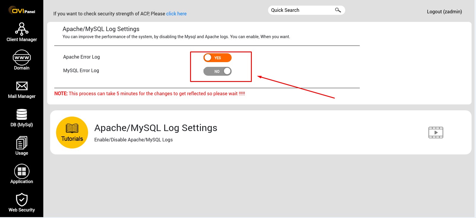How To Create Mysql Log Settings In Web Hosting Manager 9997